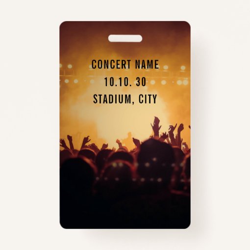 VIP All Access Name Photo Custom Concert Badge | Zazzle
