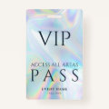 VIP All Access Pass Business Logo Holographic Badge | Zazzle