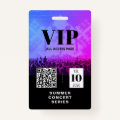 VIP All Access QR Code Concert Badge | Zazzle