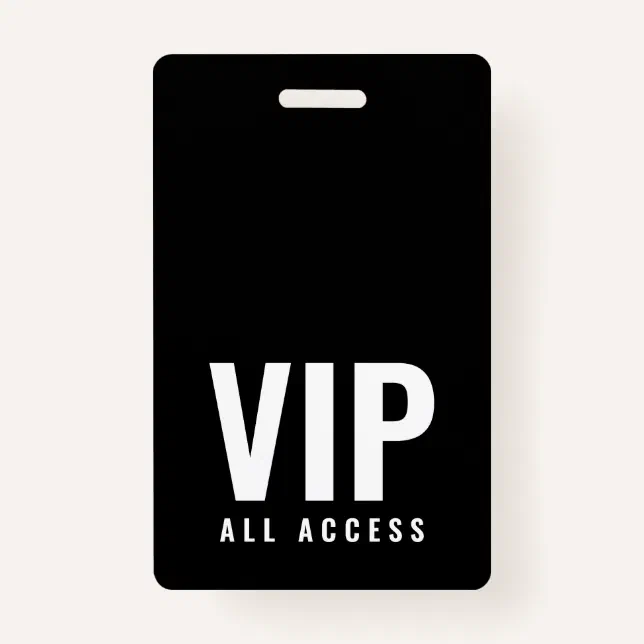VIP All Access QR Code Event Photo ID Badge | Zazzle