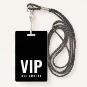 VIP All Access QR Code Event Photo ID Badge | Zazzle