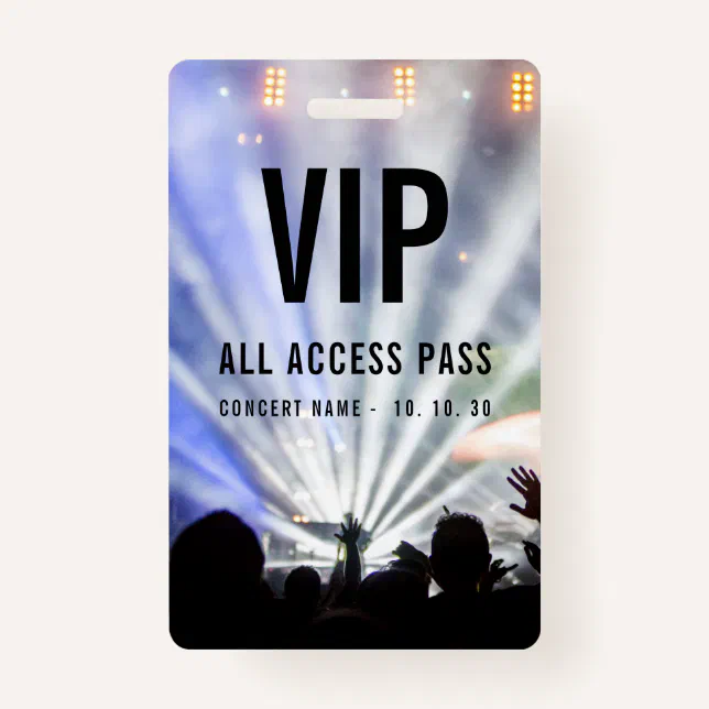 VIP All Access QR Code Pass Concert Badge | Zazzle