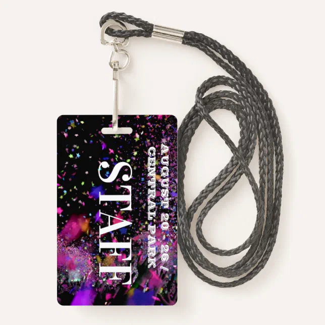 VIP All Access Staff Employee Concert Club Party Badge | Zazzle