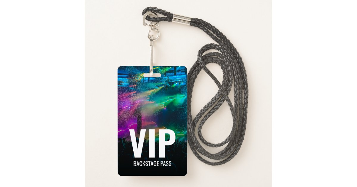Vip Backstage Pass With Qr Code Id Badge