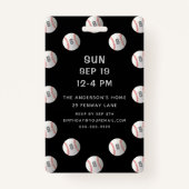 VIP Baseball Pass Custom Photo Birthday Party Badge | Zazzle