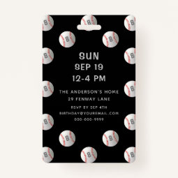 VIP Baseball Pass Custom Photo Birthday Party Badge | Zazzle