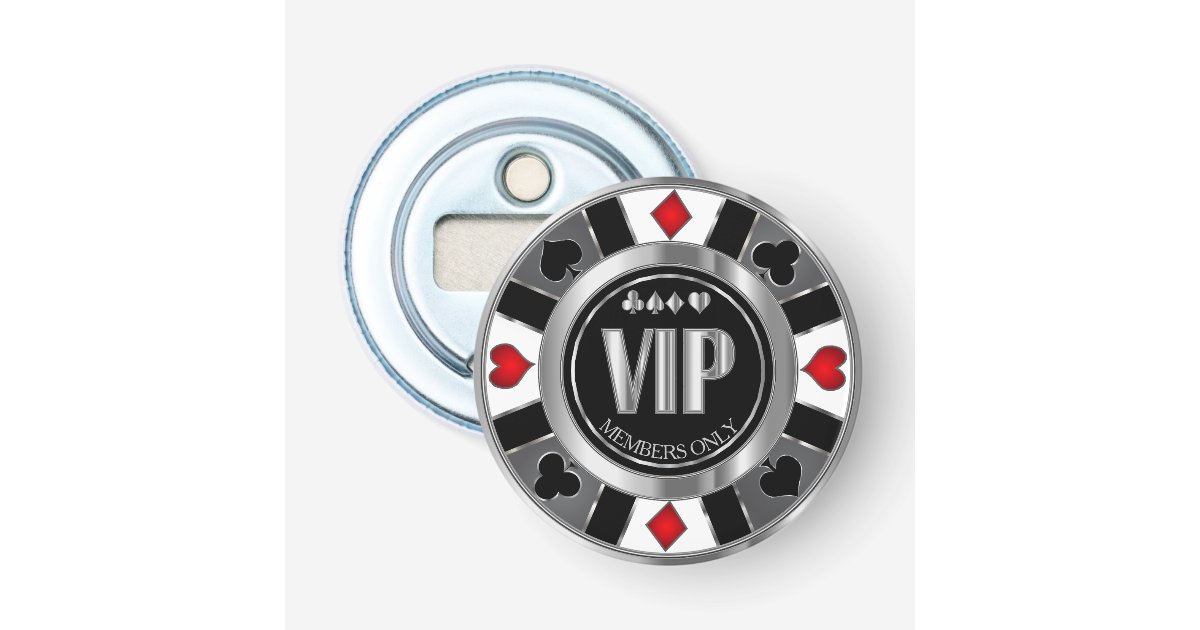 VIP Casino Poker Chip - Las Vegas - Red Bottle Opener | Zazzle