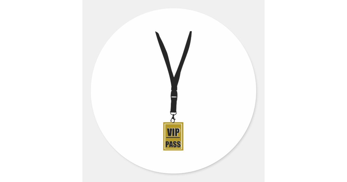 VIP CLASSIC ROUND STICKER | Zazzle