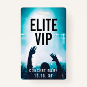 VIP Event Photo Custom Name Concert Badge | Zazzle