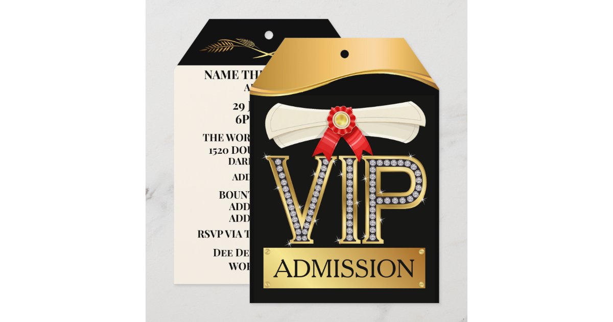 VIP Graduation Invitation | Zazzle