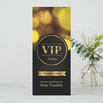 VIP member only birthday party invitation | Zazzle