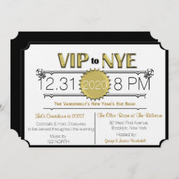 VIP New Years Eve Party Invitation | Zazzle