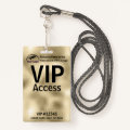 VIP Pass Badge | Custom Gold Foil QR Code & Logo | Zazzle