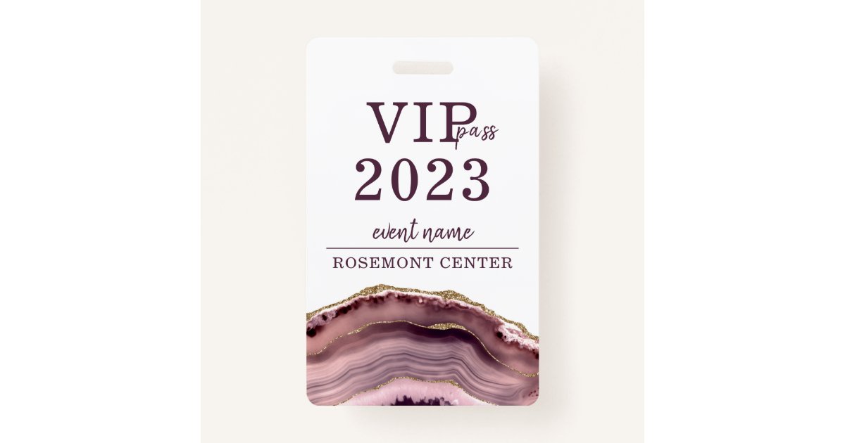 VIP Pass Event Name Exhibit Badge | Zazzle