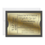 VIP Pass Golden Wedding Anniversary Ticket Invitation | Zazzle