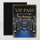 VIP Pass Hollywood Blue Red Carpet Birthday Invitation | Zazzle