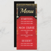 VIP Pass Hollywood Red Carpet Birthday Dinner Menu | Zazzle
