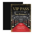 VIP Pass Hollywood Red Carpet Birthday Invitation | Zazzle