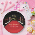 VIP Pass Hollywood Red Carpet Birthday Paper Plates | Zazzle