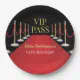 VIP Pass Hollywood Red Carpet Birthday Paper Plates | Zazzle
