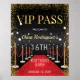 VIP Pass Hollywood Red Carpet Birthday Party Sign | Zazzle