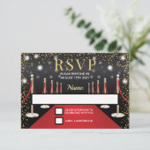 VIP Pass Hollywood Red Carpet Birthday RSVP Card | Zazzle