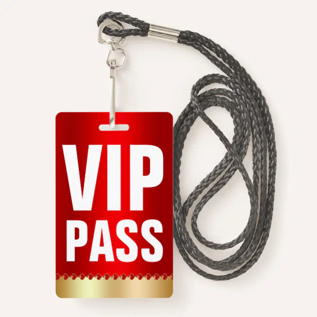 VIP PASS ID Card | Special Guest Badge | Zazzle