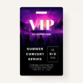 VIP Pass QR Code Concert Badge | Zazzle