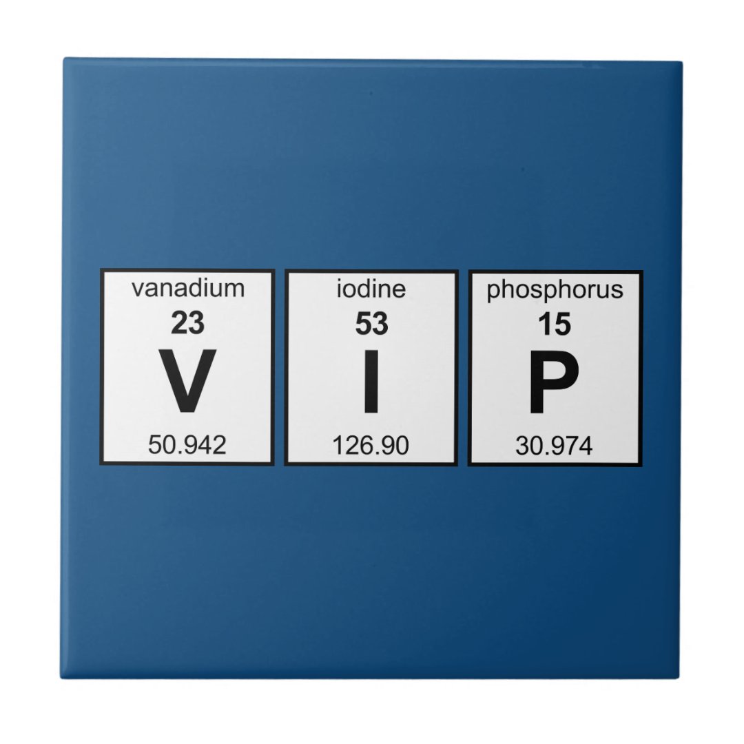 VIP Periodic Table Ceramic Tile | Zazzle