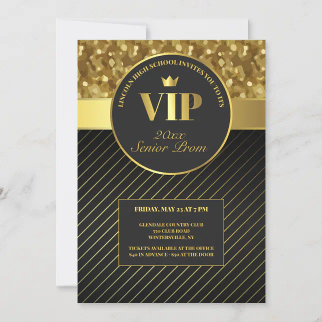VIP Prom Invitation | Zazzle