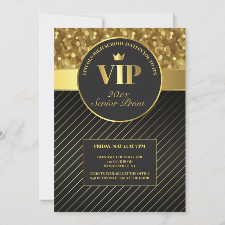 VIP Prom Invitation | Zazzle