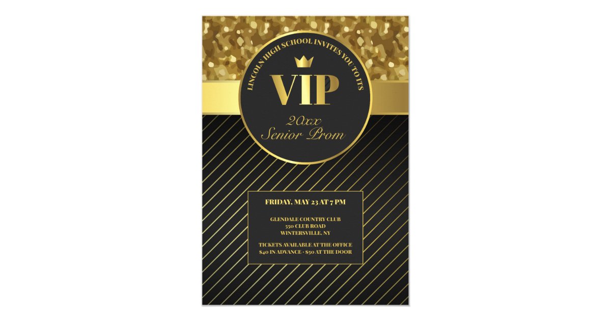 VIP Prom Invitation | Zazzle.com