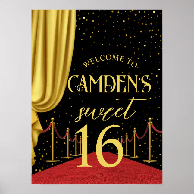 VIP, Red Carpet Birthday, Hollywood Birthday, Swee Poster | Zazzle