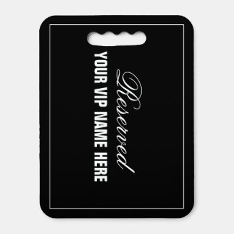 VIP reserved seating sign personalized stadium Seat Cushion | Zazzle