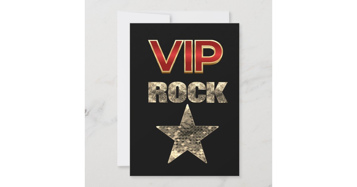 VIP Rock Star Birthday Card | Zazzle