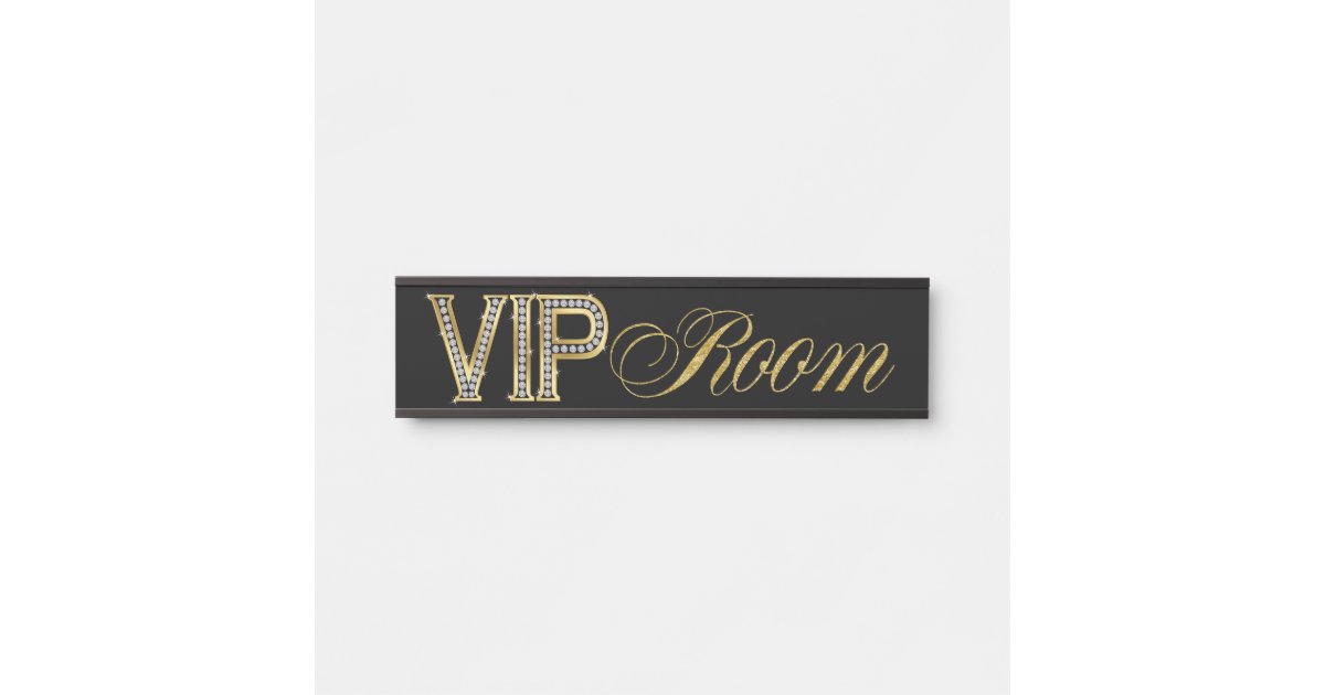 VIP Room Hanging Name Plate | Zazzle