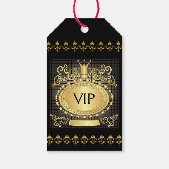 VIP Royal Elegant Monogram Gift Tag - SRF | Zazzle.com