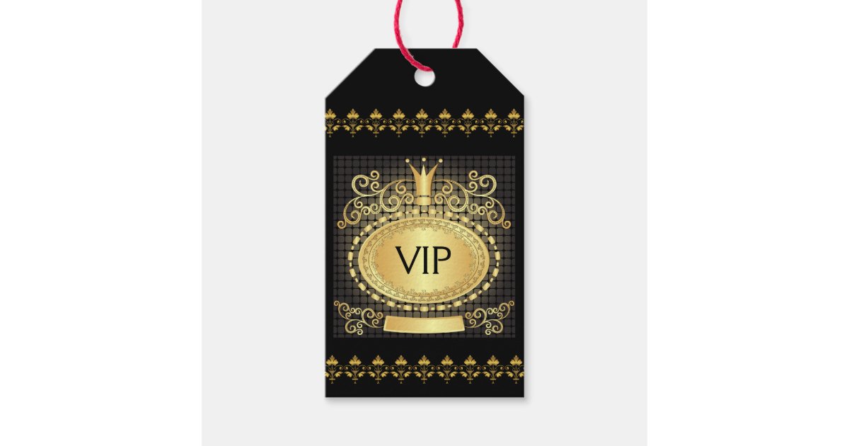 VIP Royal Elegant Monogram Gift Tag - SRF | Zazzle