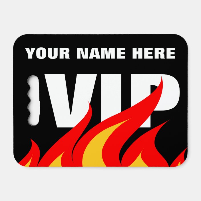 VIP seat sign with flames personalized stadium | Zazzle.com