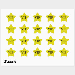 VIP Star Stickers | Zazzle