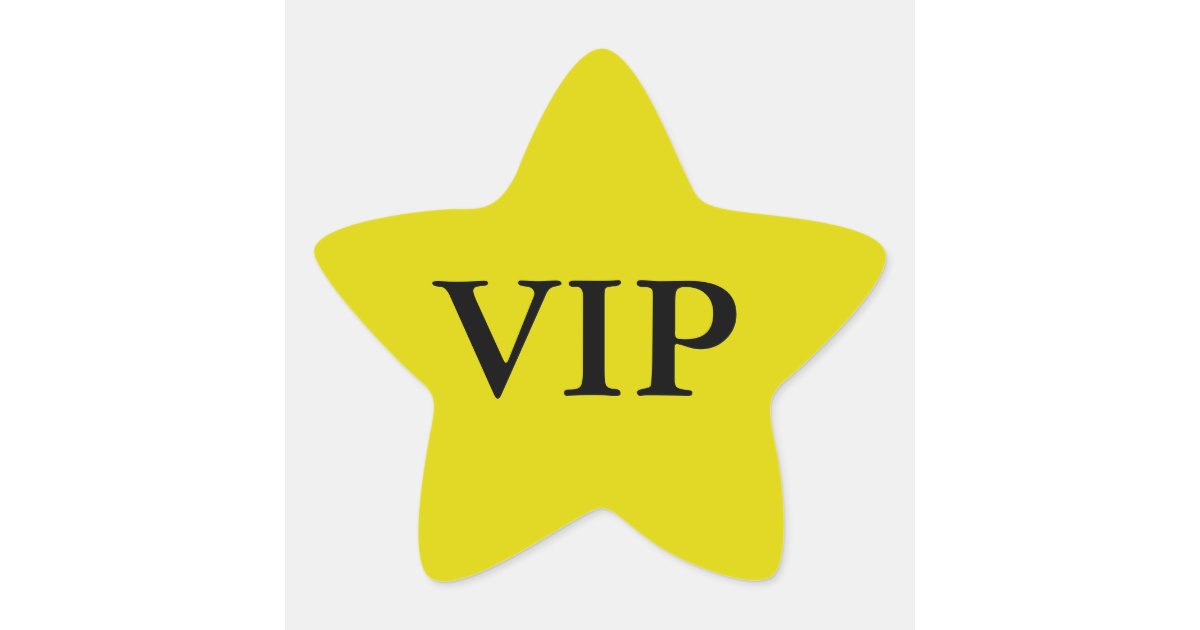VIP Star Stickers | Zazzle