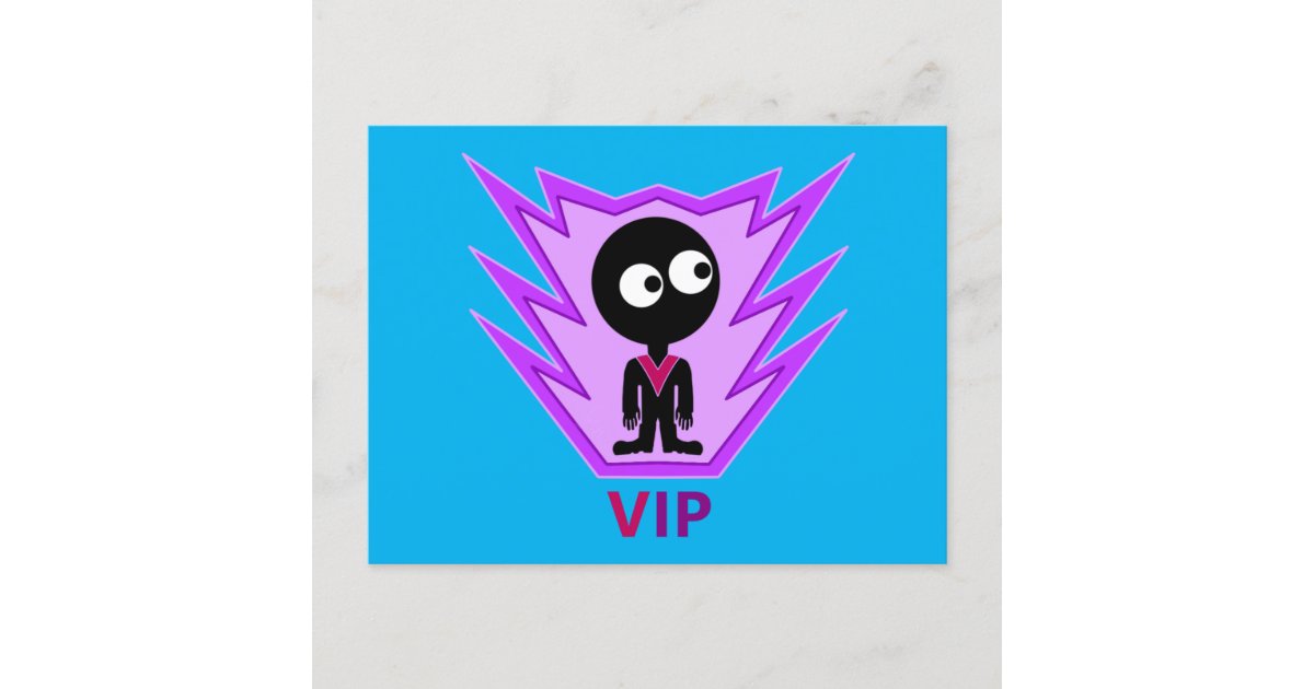 VIP Visitor Alien Invitation Postcard | Zazzle