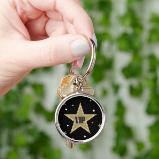 VIP with stars Keychain | Zazzle