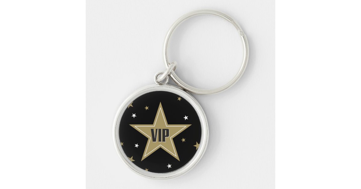 VIP with stars Keychain | Zazzle