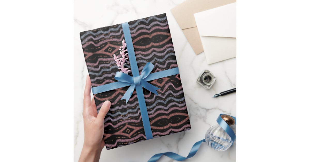 Viper Snake Skin Drawing Pattern Soft Pastel Color Wrapping Paper | Zazzle