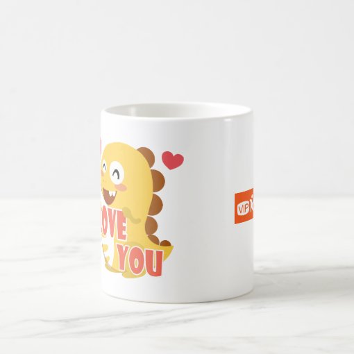 VIPKID Fall in Love Dino Mug | Zazzle
