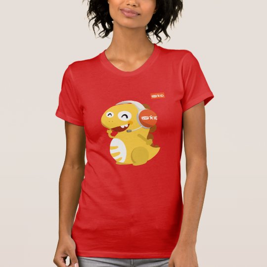 VIPKID Headset Dino T-Shirt (orange) | Zazzle.com