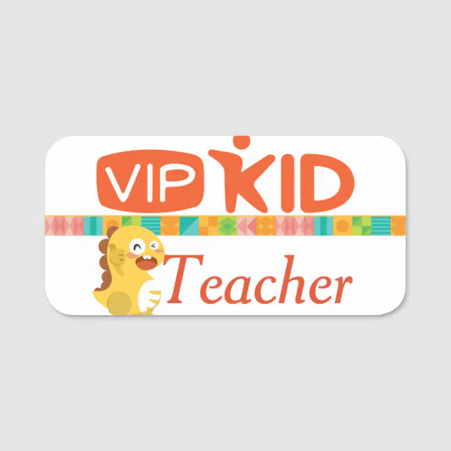 VIPKid Teacher Pin Name Tag | Zazzle