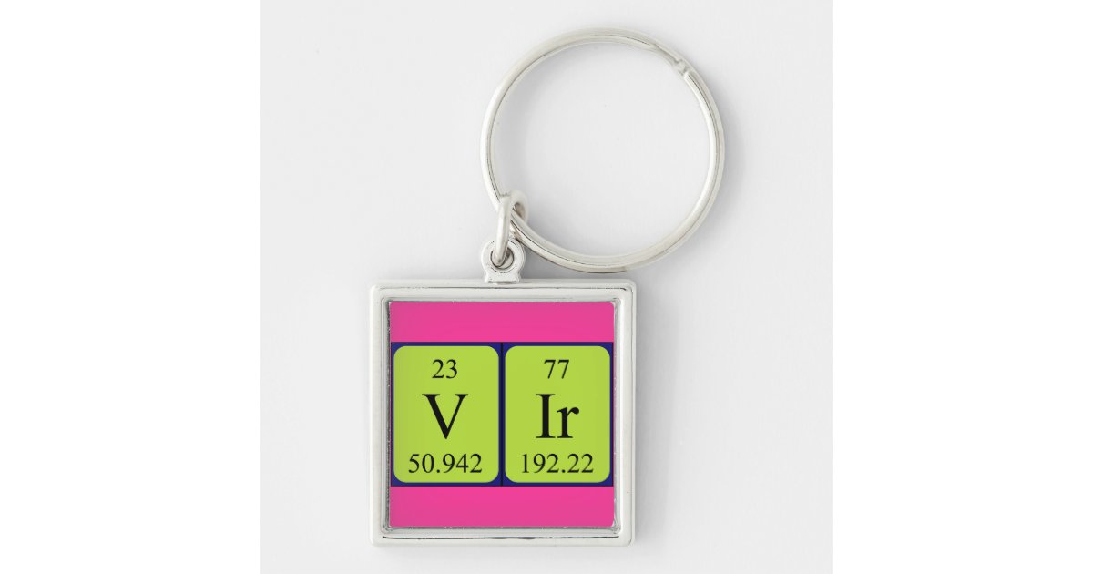 Vir periodic table name keyring | Zazzle