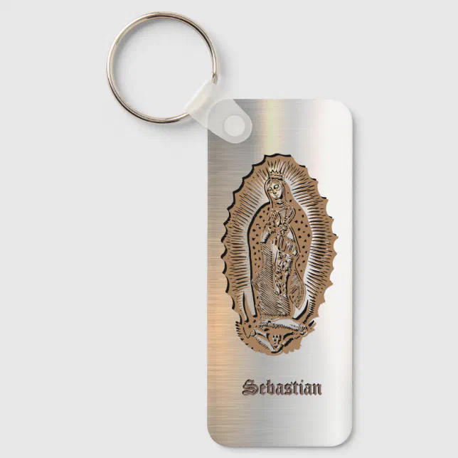 Virgen de Guadalupe Mother Mary Catholic Keychain | Zazzle